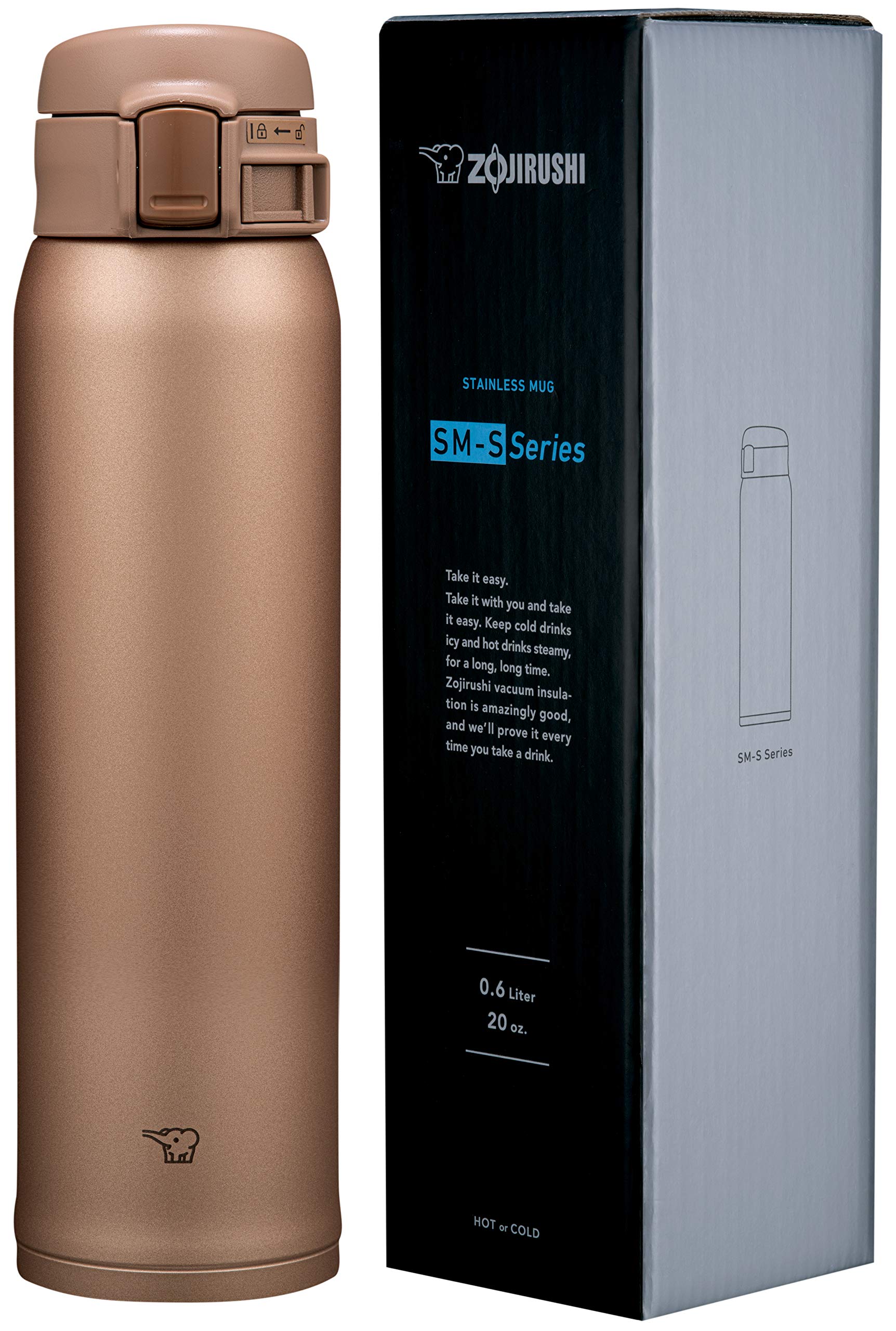 Zojirushi SMSR60ENM Stainless Mug, 20-Ounce, Matte Gold