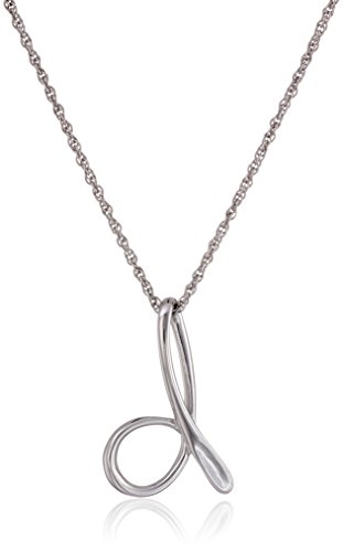 Amazon Collection women 14k Gold Over Sterling Silver "J" Cursive Initial Pendant Necklace, 18"