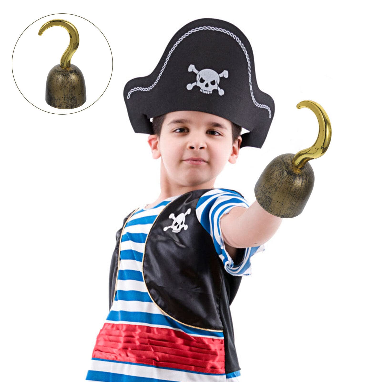 Captain Hook Costume Pirate Hooks Hand Plastic Hook Captain Hook Pirate Party Set for Halloween Decoration Pirate Hooks Cosplay