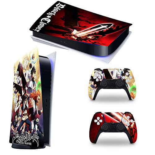 Anime Black Magic PS5 Digital Edition Console and Controller Skin Set - Playstation 5 Digital Edition Vinyl