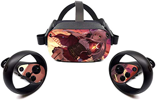 Anime flame girl Oculus Quest Oculus Quest Skin Cover for VR Headset System and Controller by FELIPE SEIJI KUBA