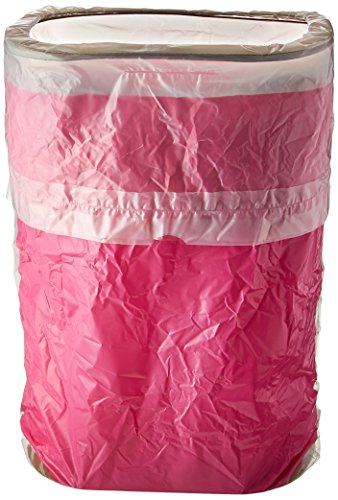 Amscan Bright Pink Flings Plastic Bin - 22" x 15" (Pack of 5) - Stylish & Convenient Portable Waste Solution for Events & Parties