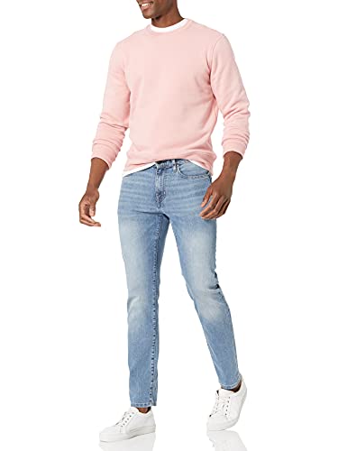 Amazon Essentials Men's Fleece Crewneck Sweatshirt (Available in Big & Tall), Pink, Large