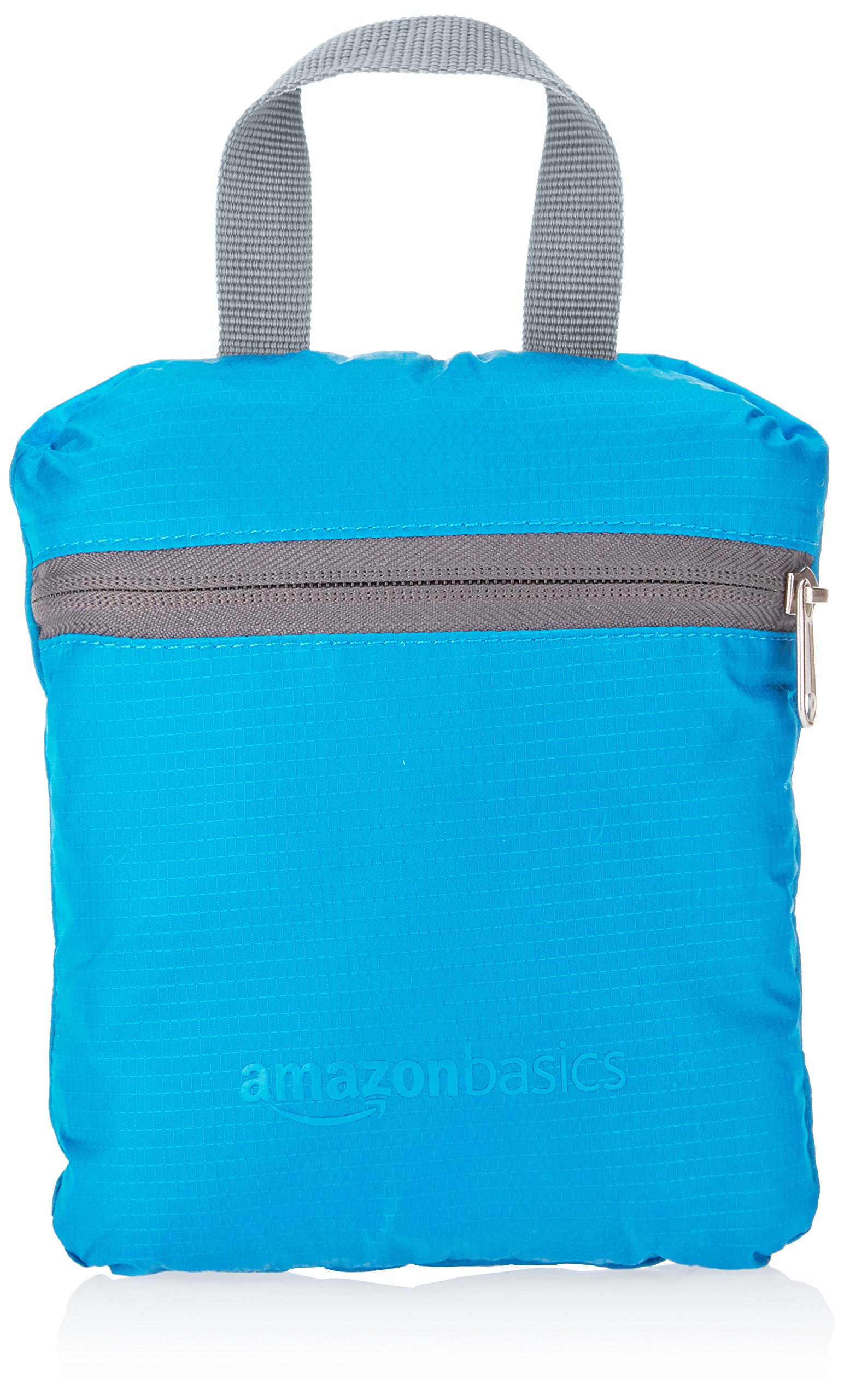 Amazon Basics Lightweight Packable Hiking Travel Day Pack Backpack - 17.5 x 17.5 x 11.5 Inches, 25 Liter, Light Blue