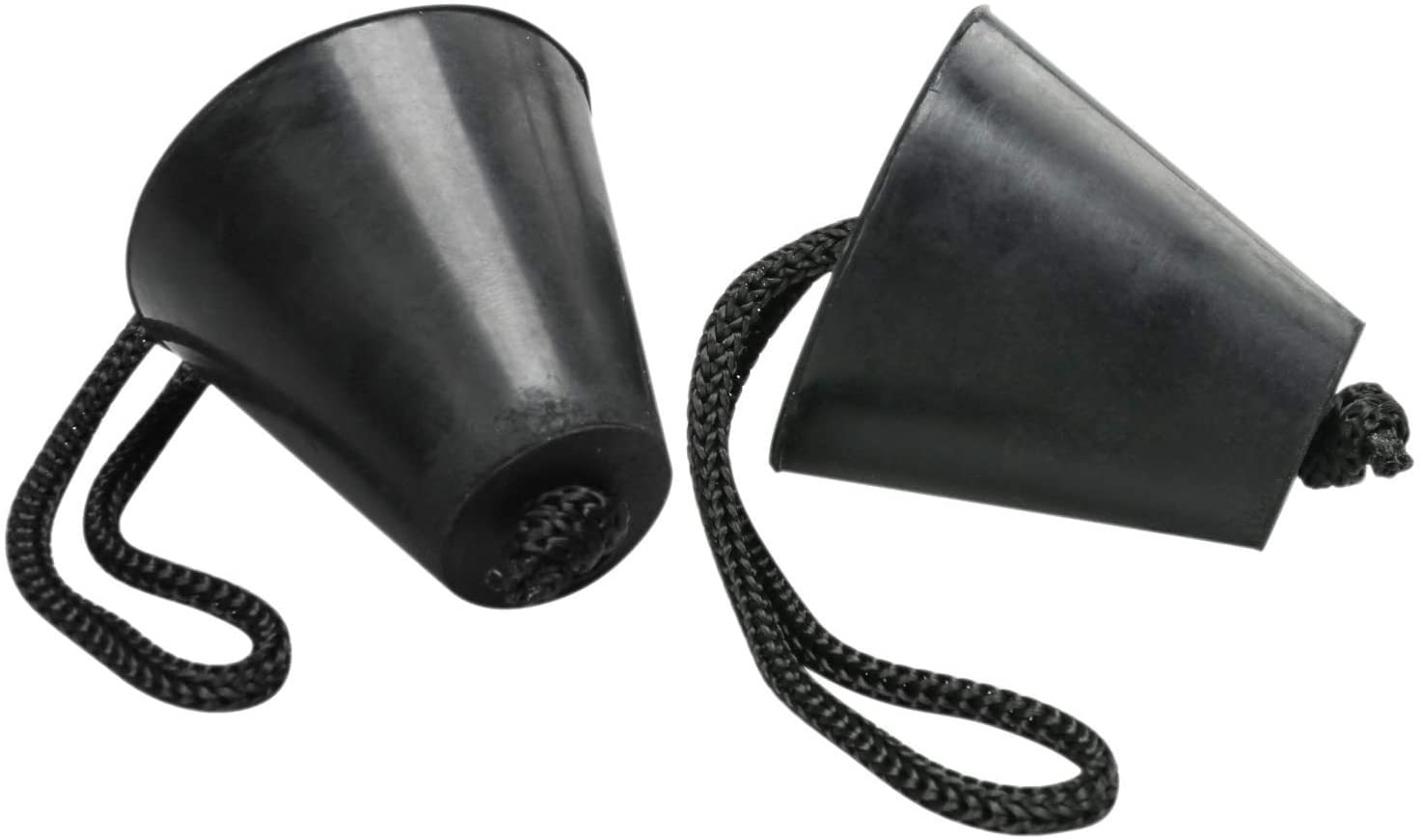 Amarine Made Pack of 12 Universal Kayak Scupper Plug Kit,Silicone Scupper Plugs Drain Holes Stopper Bung with Lanyard Fit for Kayaks Canoes (Black)