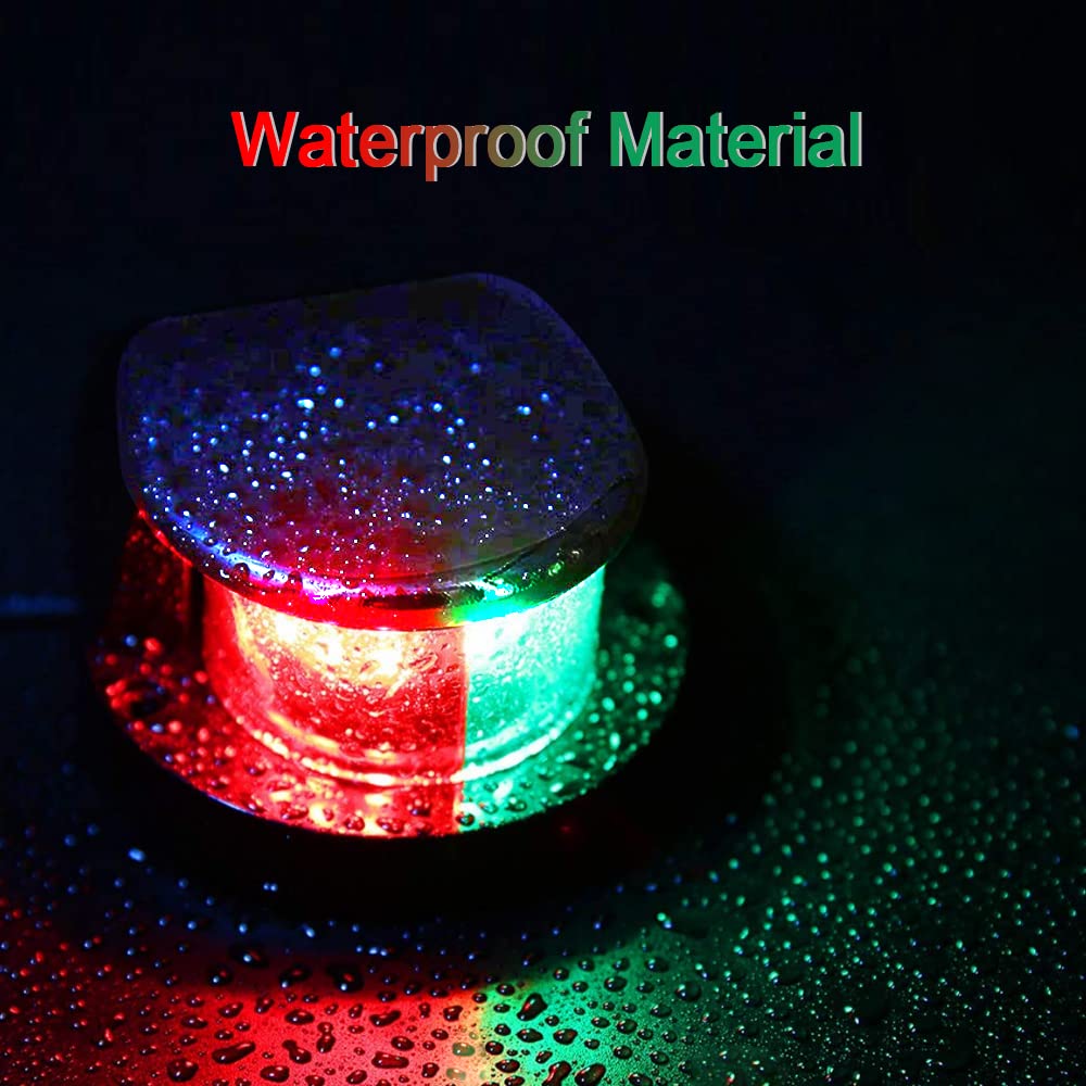 Aseakey Boat Navigation Lights, Marine LED Navigation Lamp, Red and Green Boat Front Light for Small Boat and Pontoon Yacht Skeeter