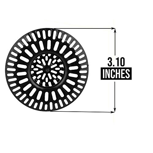 Bathroom Hair Strainer - Pack of 3 - Kitchen Sink Basket Drain Stopper - Shower Cover Filter for Bathtub