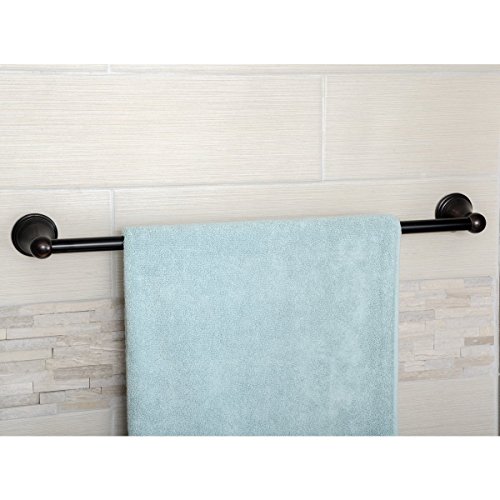 Amazon Basics Modern Straight Towel Bar, 24 inch, Oil Rubbed Bronze