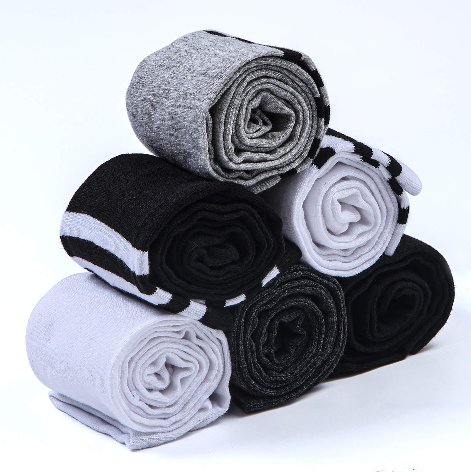 Aneco 8 Pairs Over Knee Thigh Socks Warm Long Stockings for Women Girls