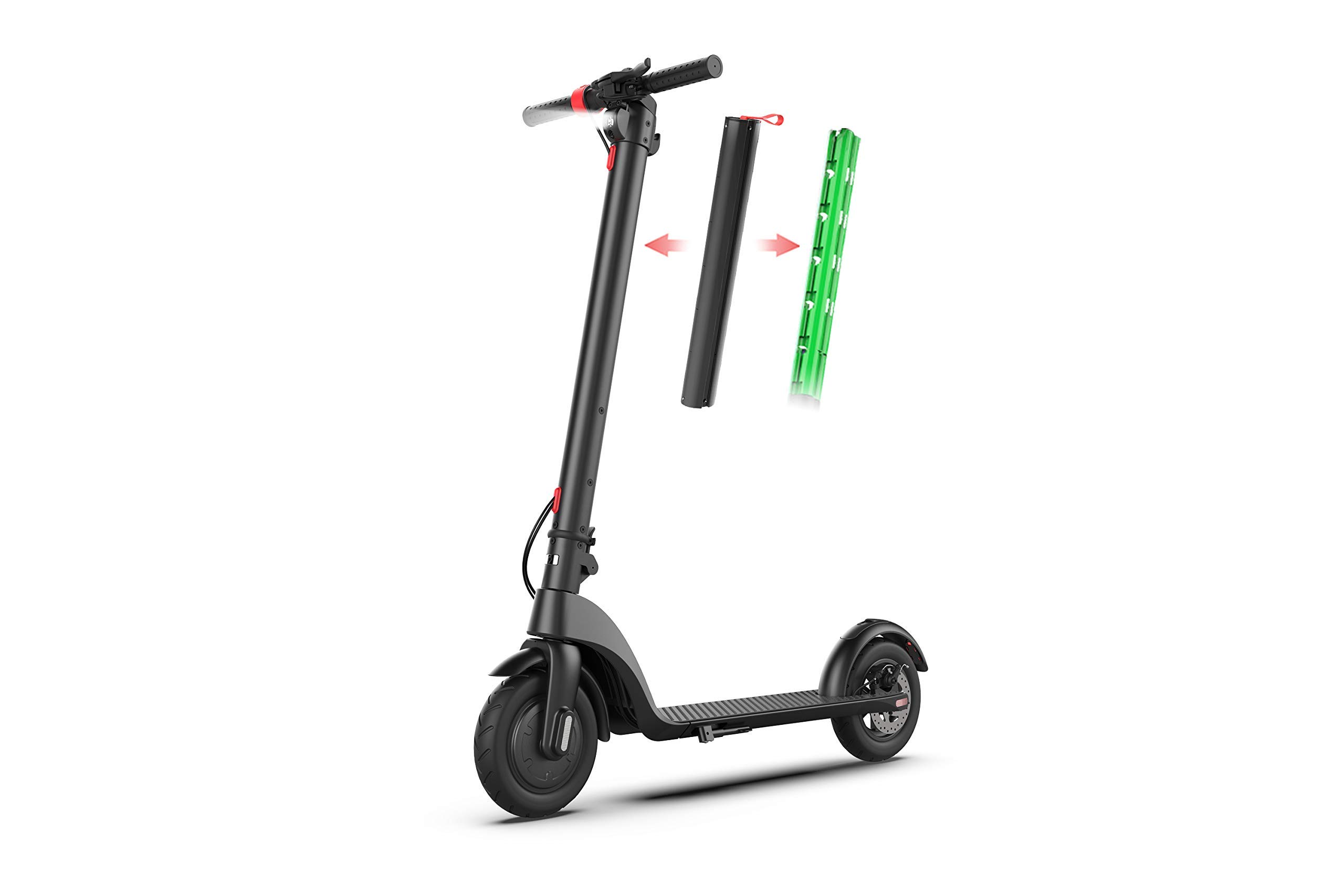 ATK H7 Adults Electric Scooter 16 Mph Speed 350W Powered Motor Commuting Electric Scooter - Foldable with Battery Power - 8.5'' solid front Tire - Up to 16 Miles Range - Water resistance