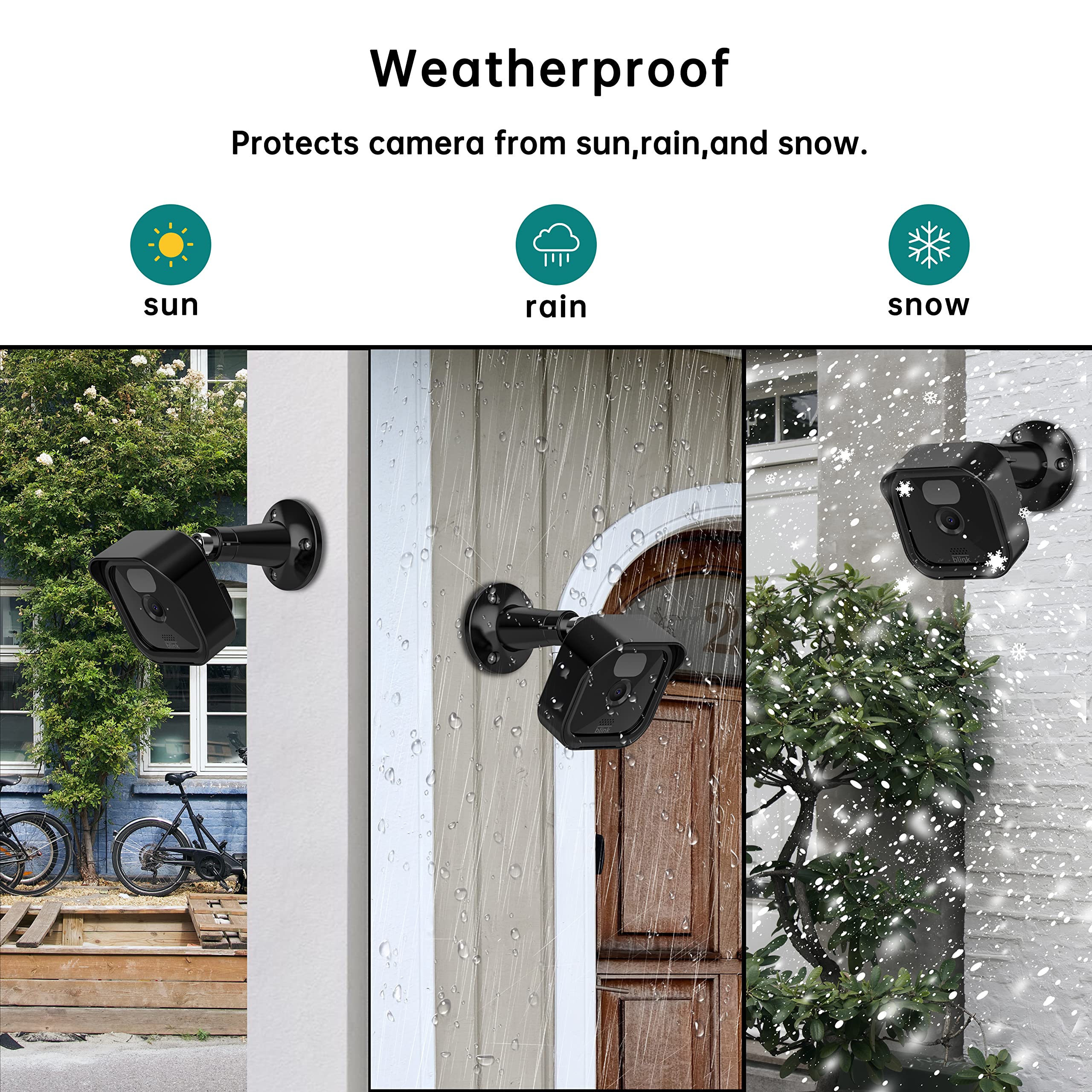 Augstci Blink Outdoor Camera Wall Mount, 2 Pack Weatherproof Protective Housing and 360 Degree Adjustable Mount for Blink Outdoor