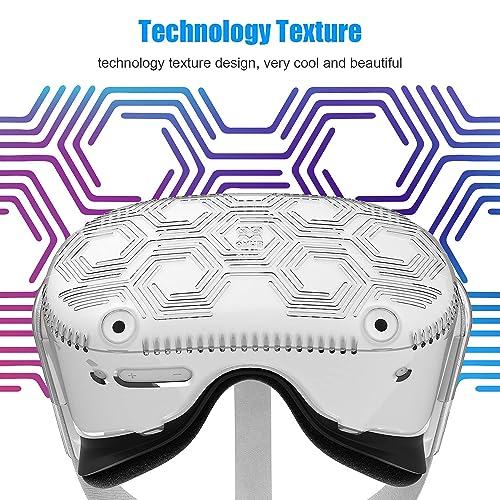 AMVR VR Headset Protective Shell, Light & Durable Front Face Cover for Meta Quest 2 Accessories, Preventing Collisions and Scratches (Transparent)