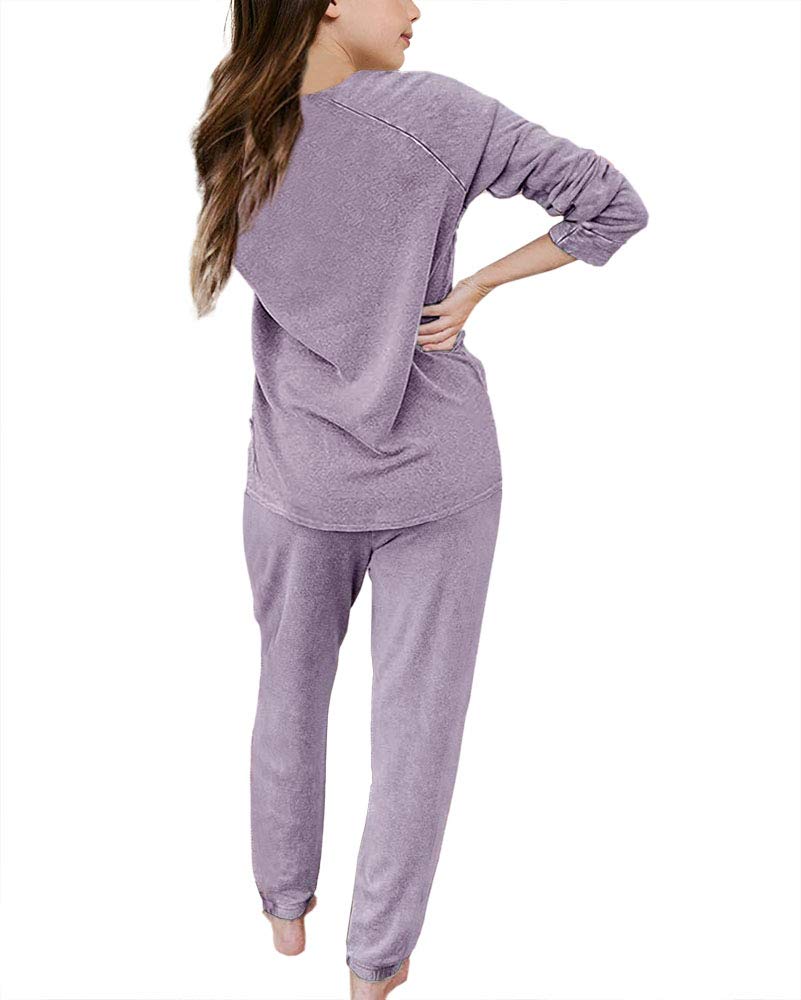 Apbondy Girls Pullover Sweatsuit Casual Sweatpants Loungewear Set Relaxed Tracksuit Workout Sets