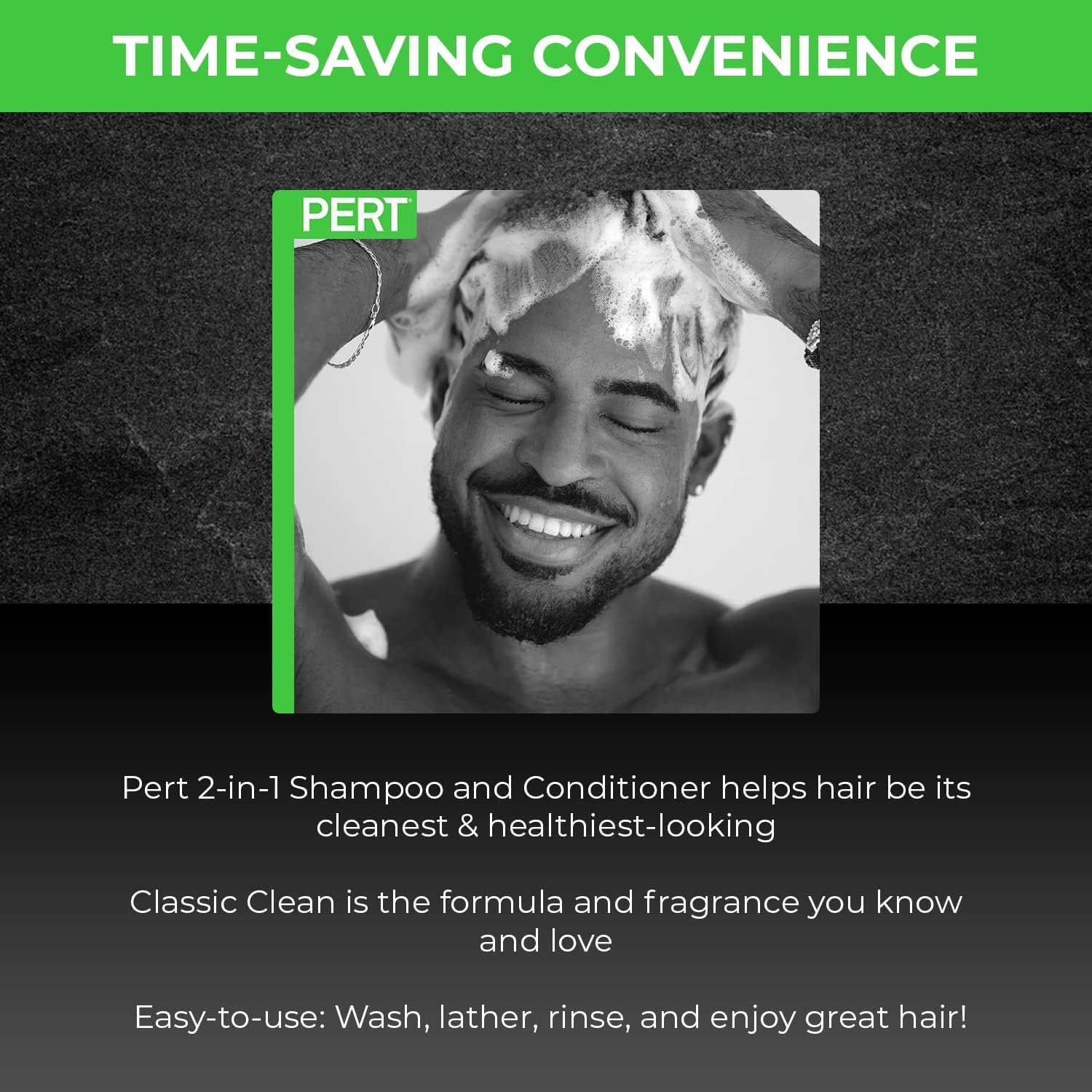 Pert Plus 2-in-1 Shampoo Plus Conditioner, Normal Hair,13.5 Fl Oz (Pack of 3)