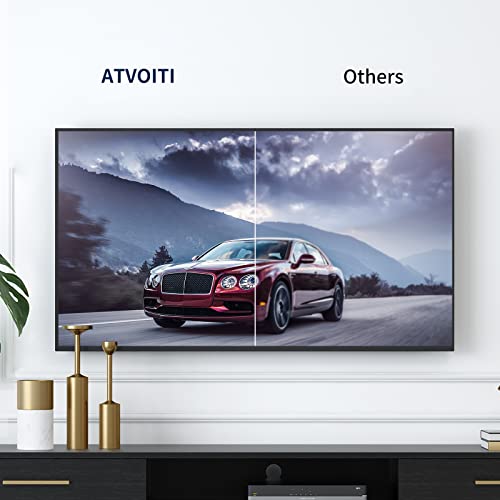 Atvoiti USB C to HDMI Cable 6.6ft, USB Type-C to 4K HDMI Braided Cable [Thunderbolt 3/4 Compatible] for MacBook Pro/Air, Pixelbook, Surface Pro, Pad Pro, Dell XPS, G,alaxy S20 S10+ and More