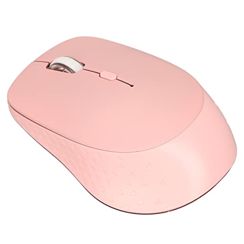ASHATA 2.4G Wireless Mouse, RGB Running Light Gaming Mouse, Dual Mode Rechargeable Cordless Mouse, Adjustable 1000 1200 1600 DPI Portable Ergonomic Mice for PC Laptop, Pink