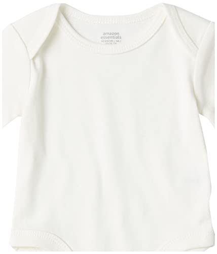 Amazon Essentials Unisex Babies' Long-Sleeve Bodysuits, Pack of 6, Navy/Grey Heather/White, 24 Months
