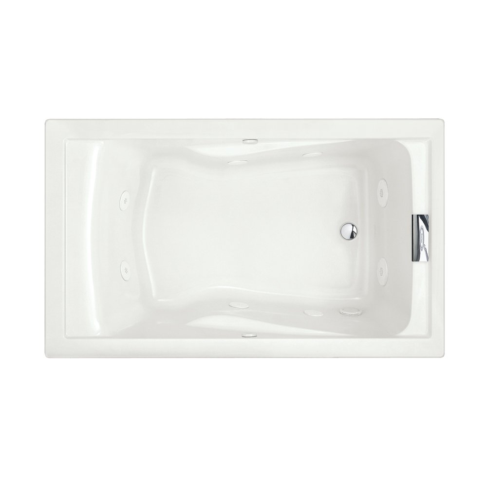 American Standard 2771VC.020 Evolution 5-Feet by 36-Inch Deep Soak Whirlpool Bath Tub with Ever Clean and Hydro Massage System I, White