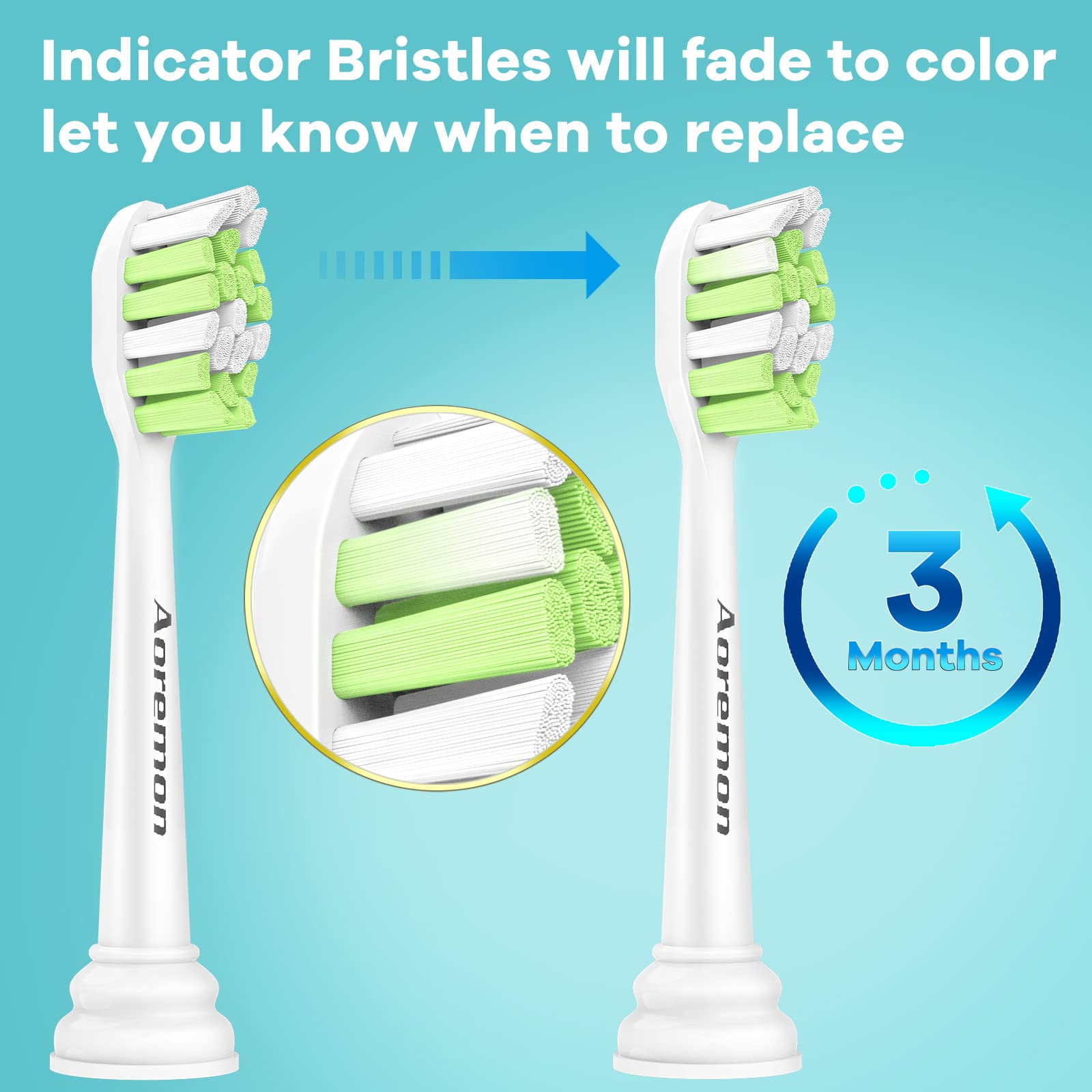 Aoremon Replacement Heads for Philips Sonicare Toothbrush Compatible with Sonicare W DiamondClean G2 C2 C3 5100 6100 Replacement Heads