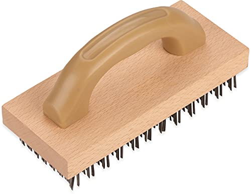 Carlisle FoodService Products 4067600 Ergonomic Steel Butcher Block Scratch Brush, 9-3/8β