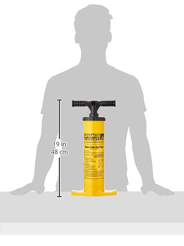Advanced Elements Double Action Pump with Pressure Guage, Yellow, One Size With Canister, Hose, Gauge, Attachments