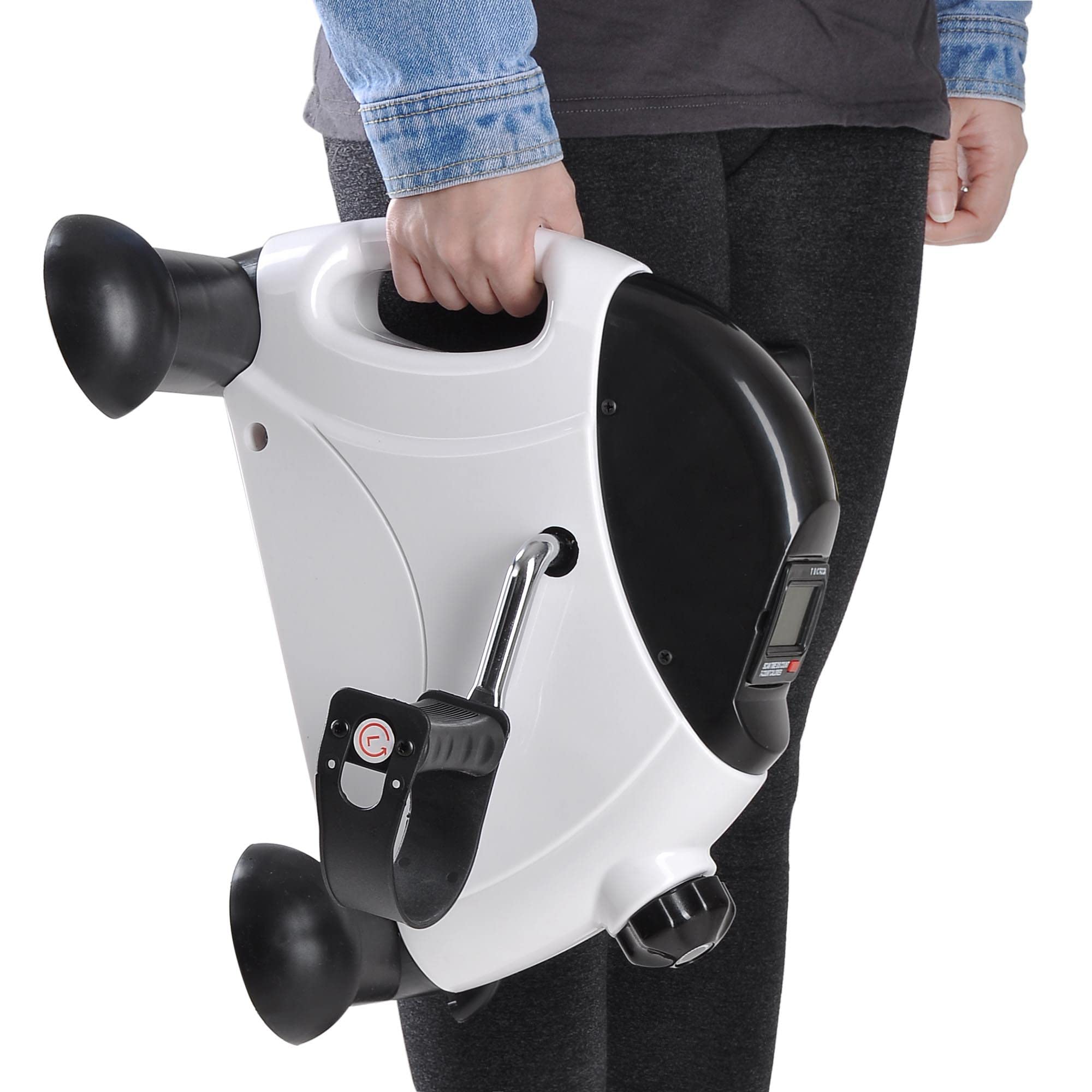 AW Portable Mini Pedal Exerciser Fitness Exercise Bike Cycle Arm Leg LCD Display Home Office Under Desk
