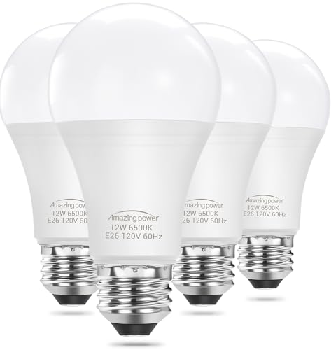 Amazing power 100W Equivalent E26 LED Bulbs, Daylight White Non-Dimmable Medium Screw Base Light Bulbs 6500K, 4-Pack