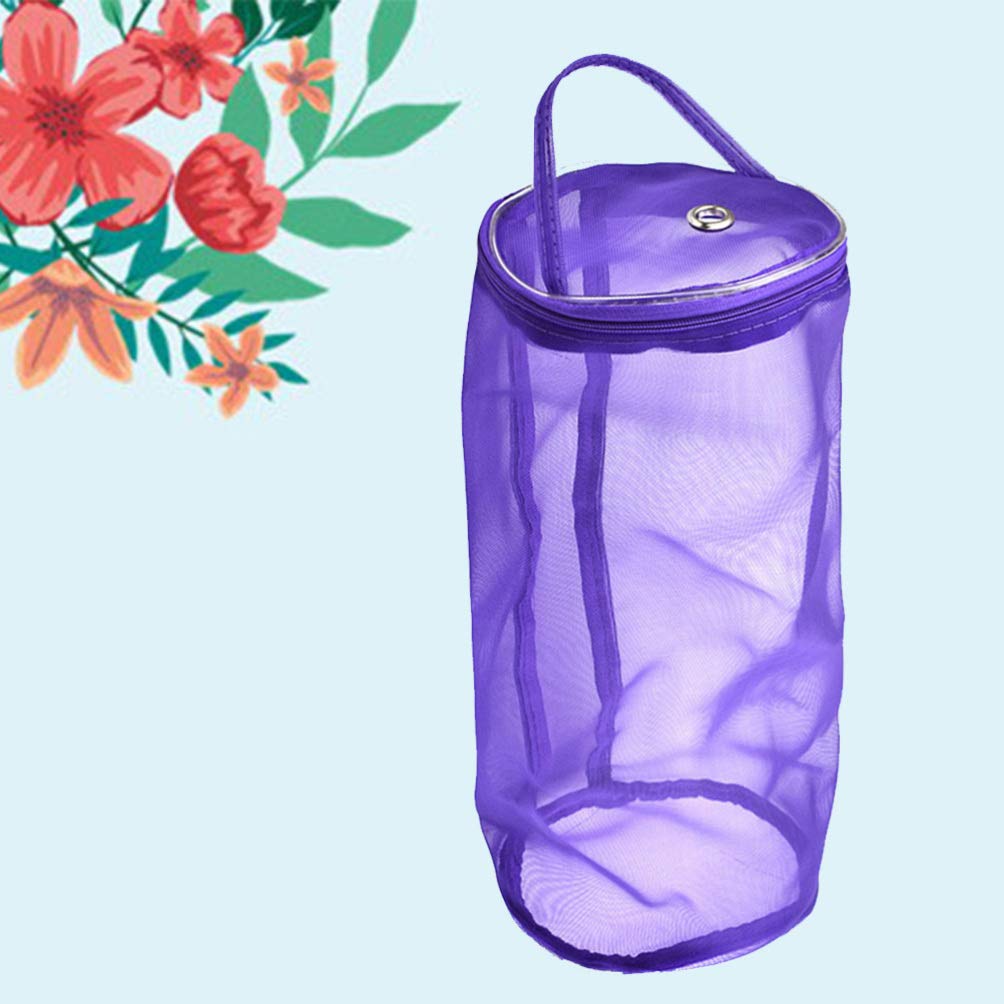 Ciieeo Storage Bag Empty Yarn Container Yarn Tote Bag Yarn Mesh Bag Knitting Yarn Bag Shearling Handbag Tote Bag with Zipper Knitting Holder Yarn Storage Travel Purple Organizer to Weave