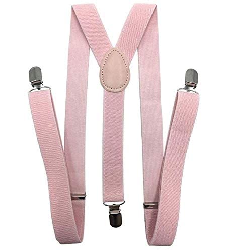 Awesome Light Pink Wedding Accessories Adjustable Bow Tie & Suspenders