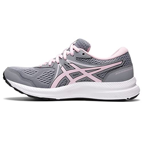 ASICS Women's GEL-CONTEND 7 Running Shoes, 7.5, SHEET ROCK/PINK SALT