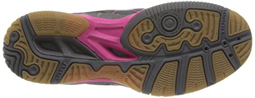 ASICS Women's Gel 1150V Volley Ball Shoe,Smoke/Knock Out Pink/Silver,11 M US