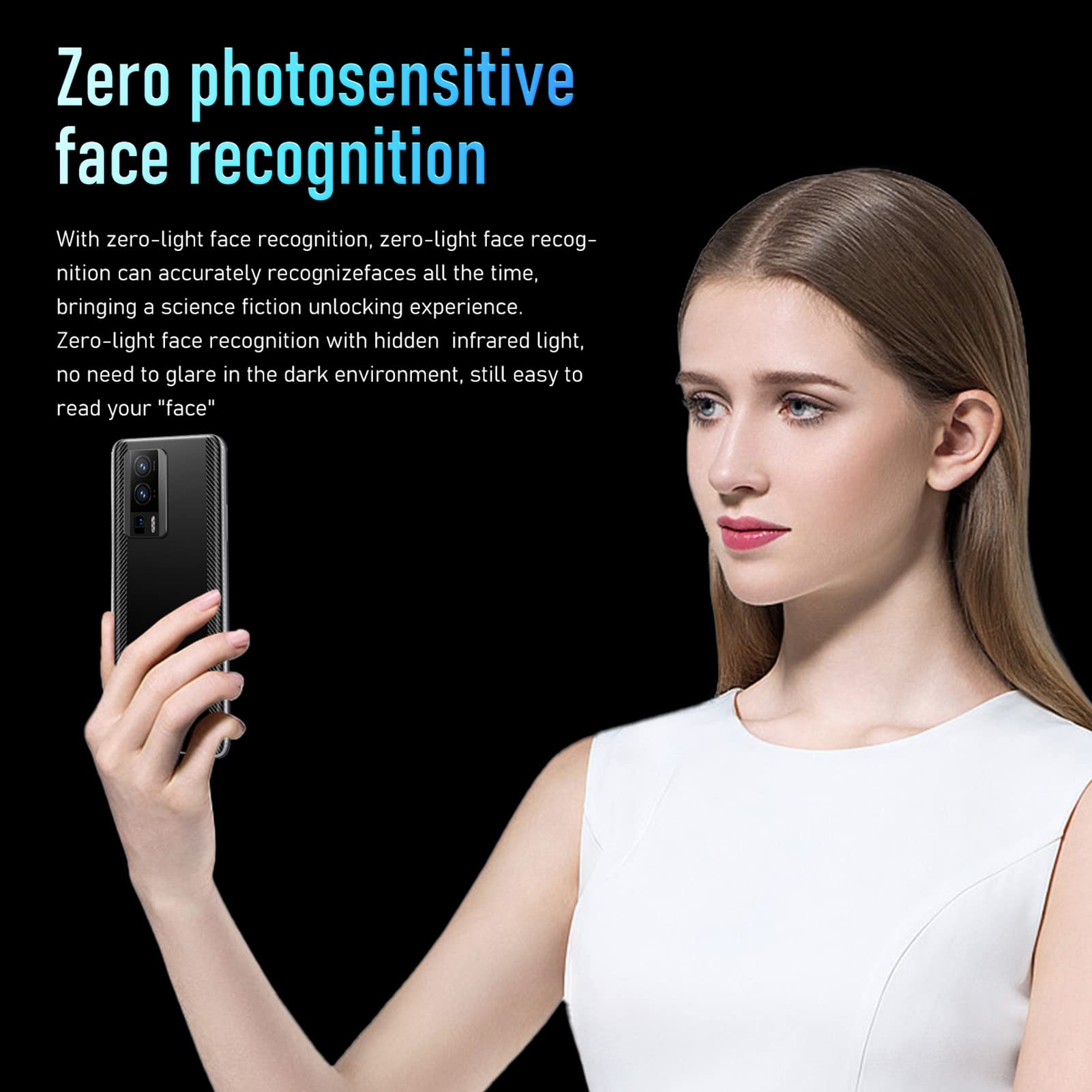 ANGGREK K60 Phone 6.53 Inch 6GB RAM 128GB ROM Face ID FHD Processor Octa Core Smart Phone for Android12 100β240V Black (US Plug)