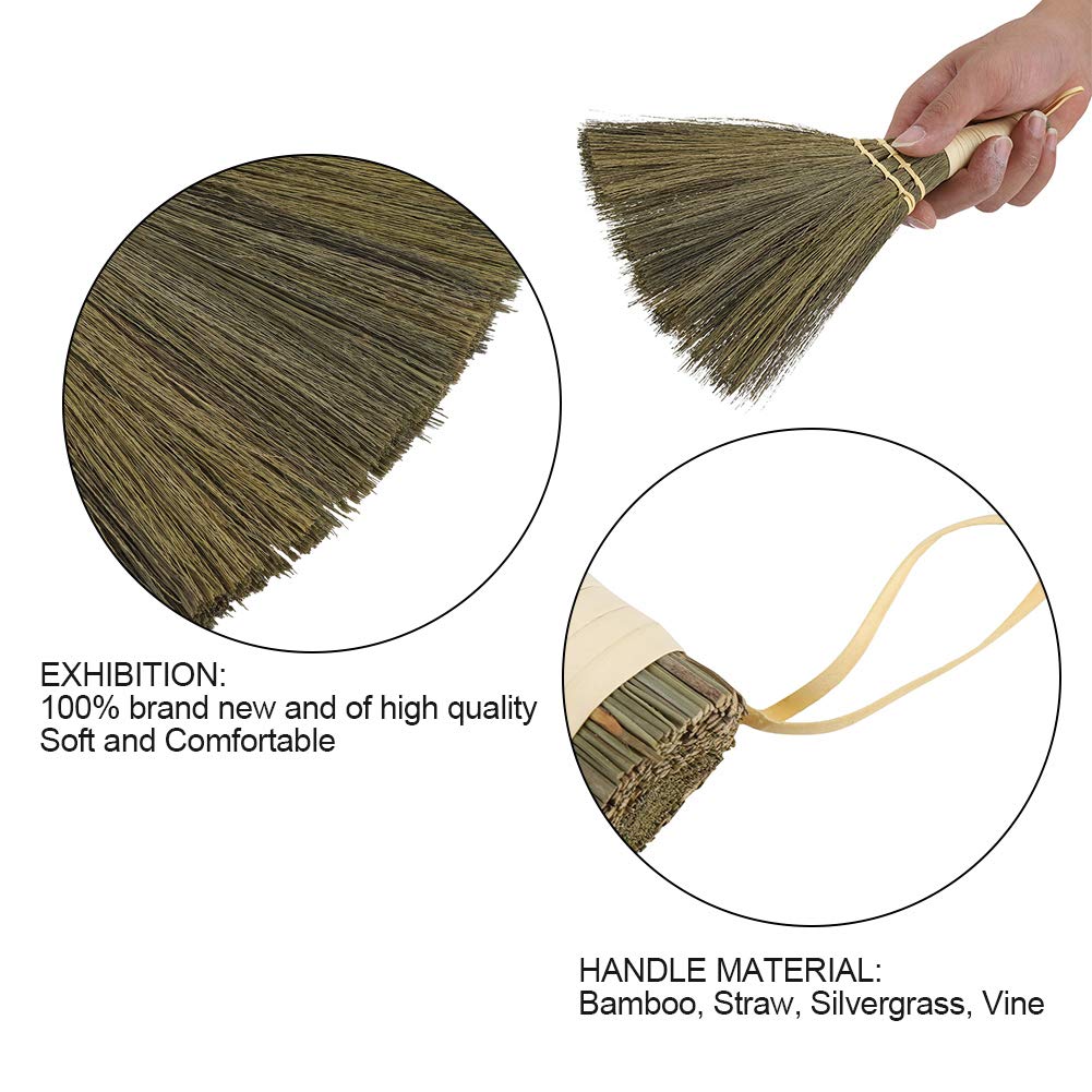 Manual Little Broom, Household Straw Braided Small Broom Handmade Dust Floor Indoor Outdoor Rough