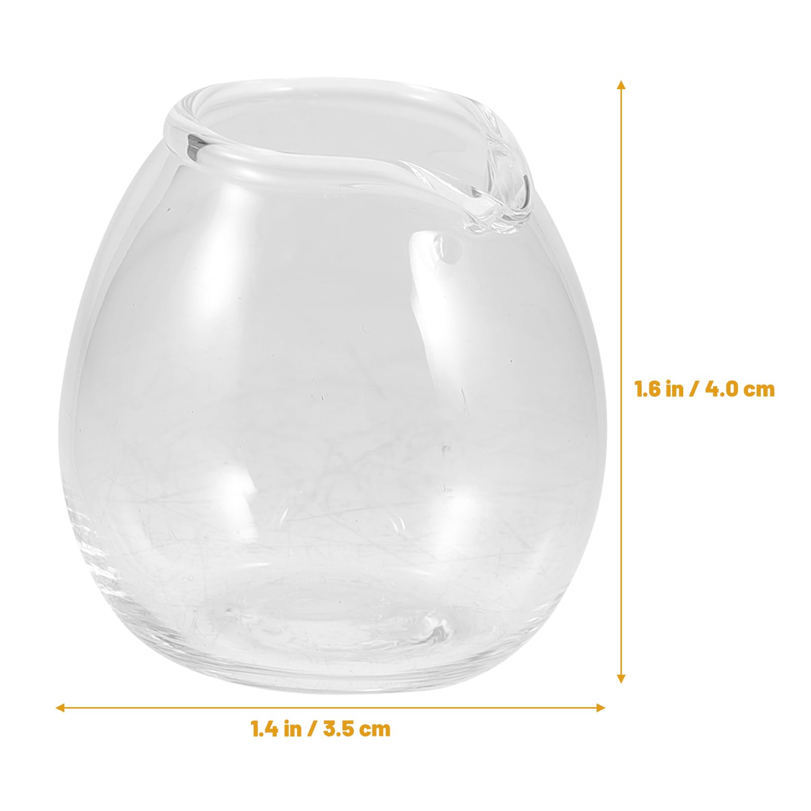 BESTOYARD 2 Pcs Mini Glass Milk Cup Mini Glass Milk Pitcher for Sauce Maple Syrup Pitcher Mini Glass Milk Pitcher for Coffee Espresso Shots Mini Kettle Tea Small Material Honey
