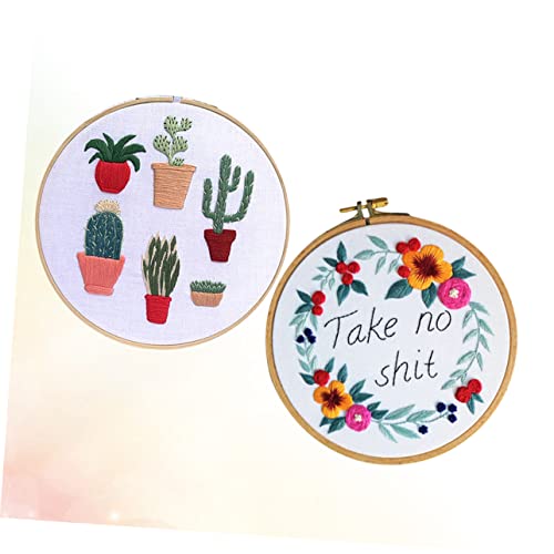 BETOOKY 1 Set Starter Punch Needle Kit Piecing Thread Cross Painting Cross Stitching Thread Cross Starter Kit Ornament Kits Cross Stitching Material Kit Embroidery White Child Household