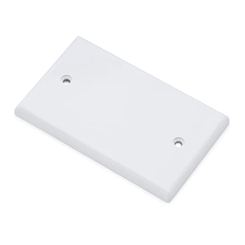 Amazon Basics Blank Wall Plate - 20-Pack, White