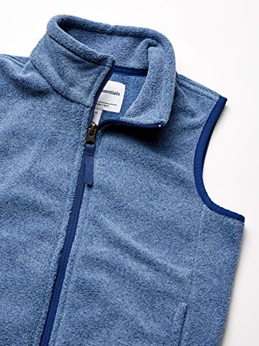 Amazon Essentials Boys' Polar Fleece Vest, Blue Heather, Small