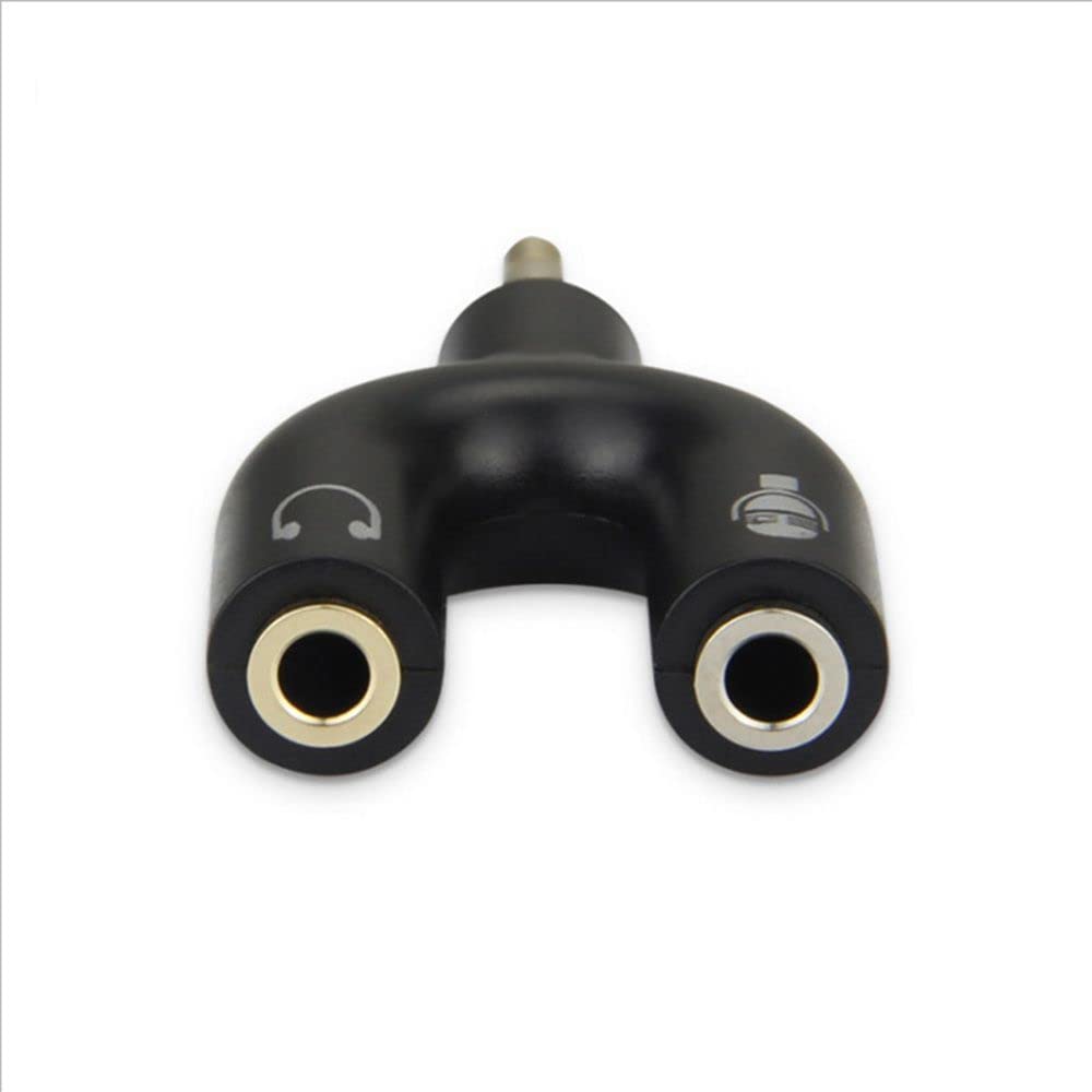 Andy's Orchids 2Pcs Stereo Plug, Audio Splitter, Mic&Headphone Earphone Splitter Adapters, 3.5mm Adapter Jack, U-Shape Ear Headset Splitter (White)