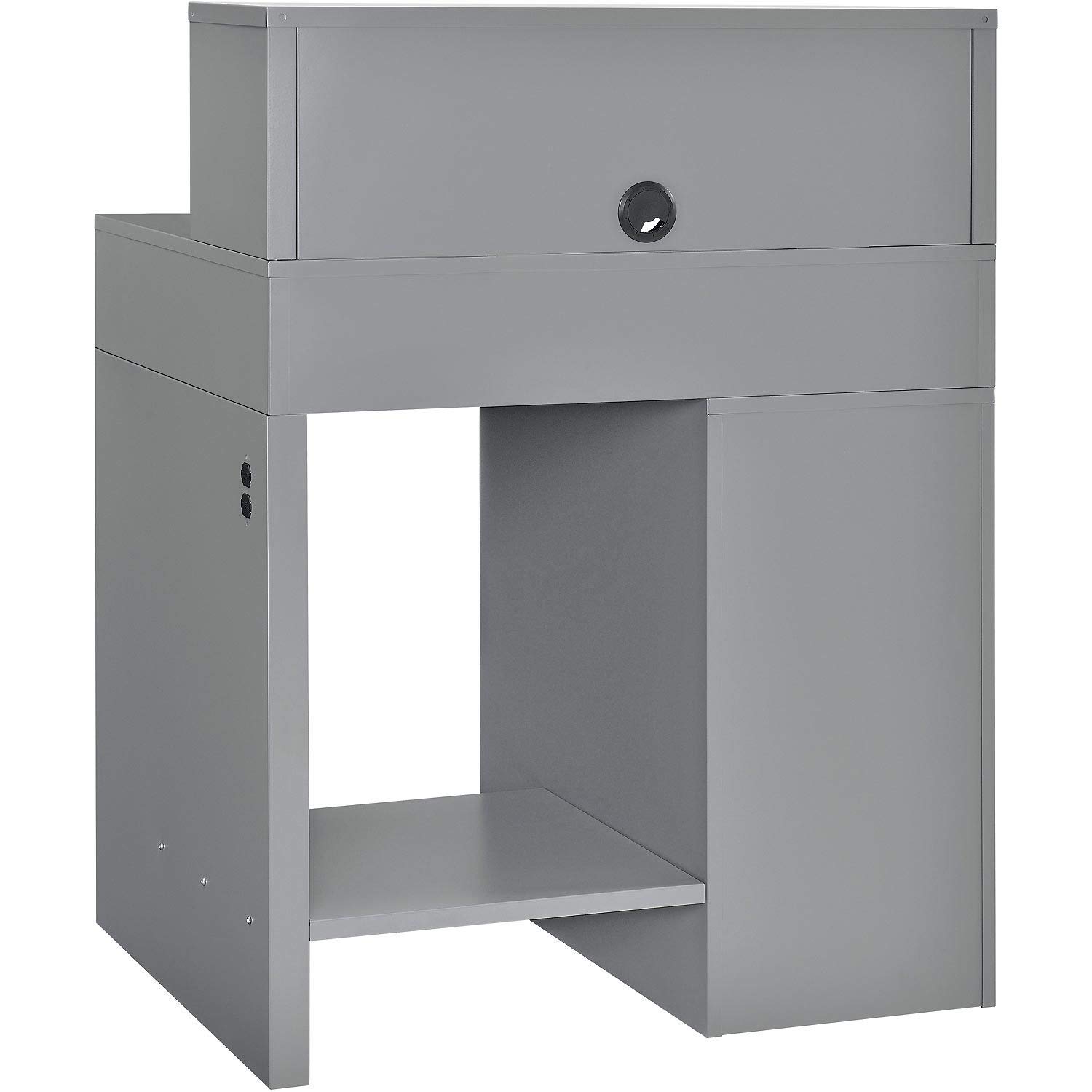 Global Industrial 4-Drawer Shop Desk, 38" W x 29" D x 51" H, Gray
