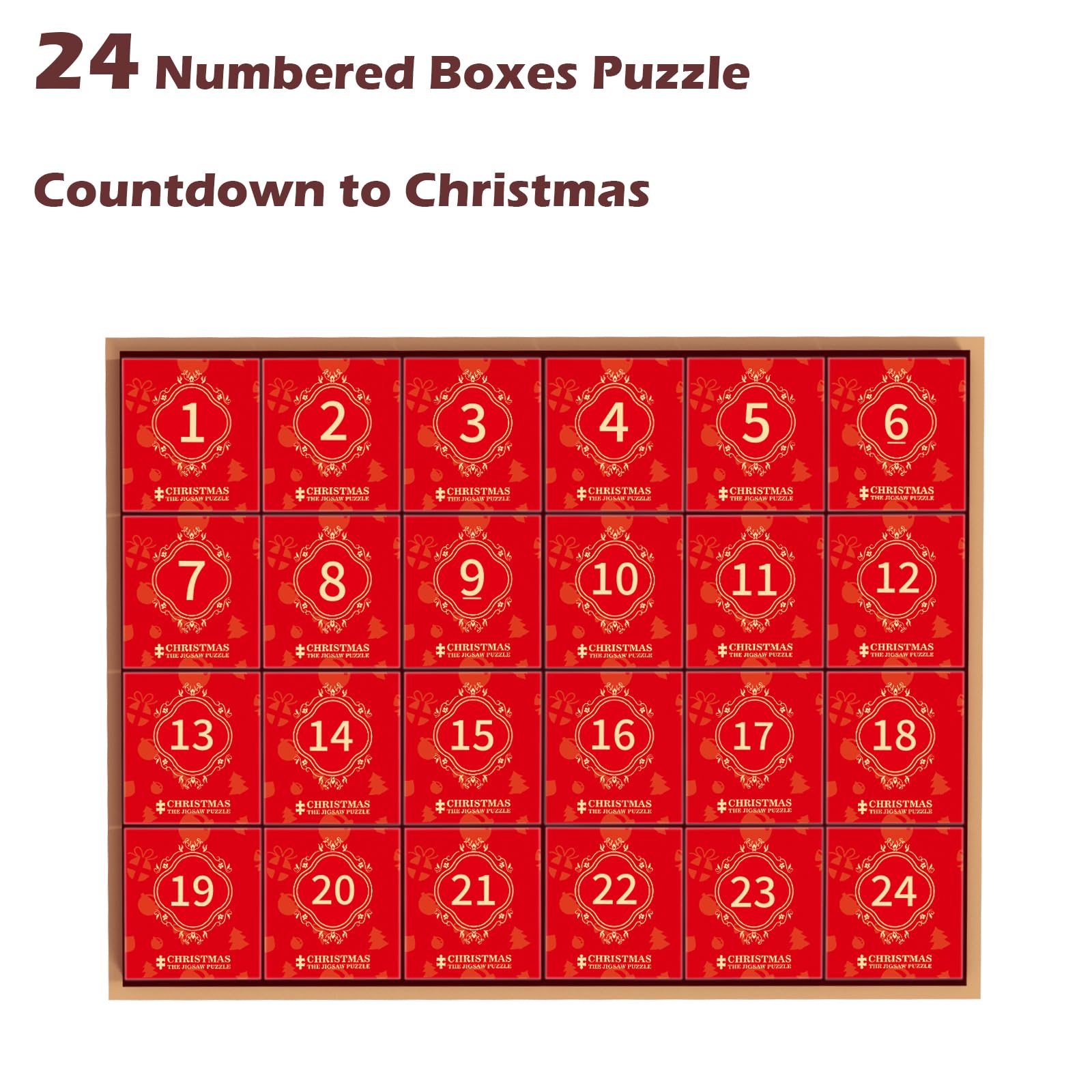 Advent Calendar 2023 Jigsaw Puzzle - 24 Boxes Packing 1008 Pieces Holiday Puzzle for Adults and Kids - Christmas Countdown Puzzles Gift