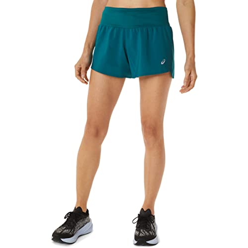 ASICS Women's Road 3.5IN Short Apparel, S, Velvet Pine