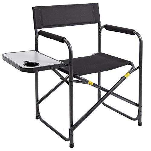 AsterOutdoor Camping Folding Directors Chair with Collapsible Side Table for Outdoors Camp Lawn Fishing, Carry Bag Included, Supports 250lbs