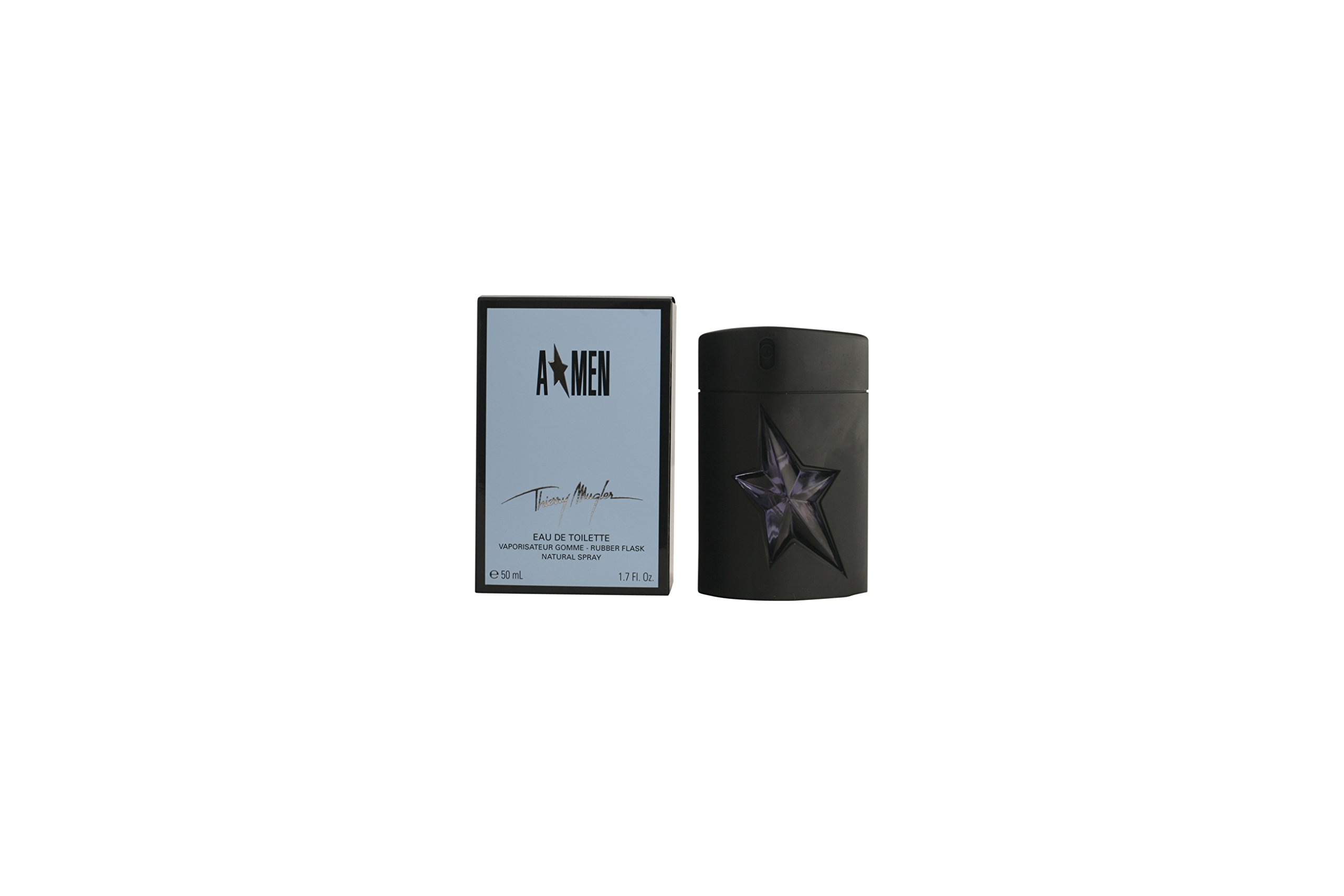 Angel Men By Thierry Mugler for Men, Eau De Toilette Spray, Rubber Flask, 1.7-Ounce