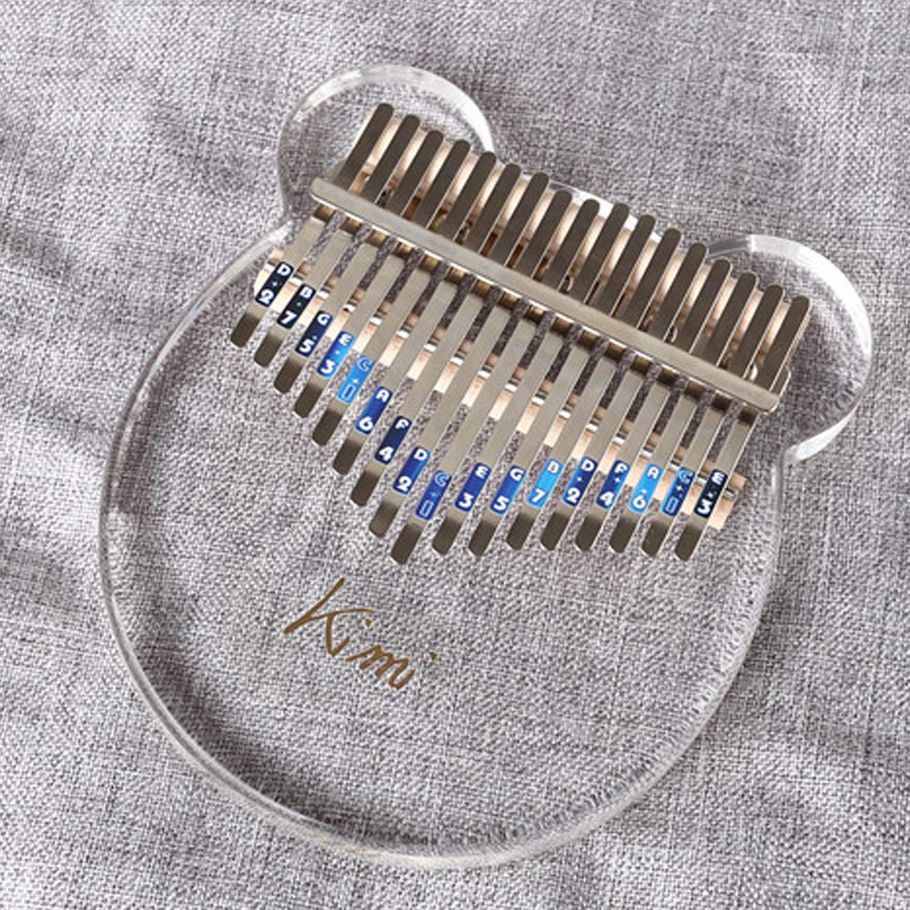 Kimi Crystal Thumb Piano Kalimba Transparent Crystal Bear Model 17 key Beginner Finger Piano