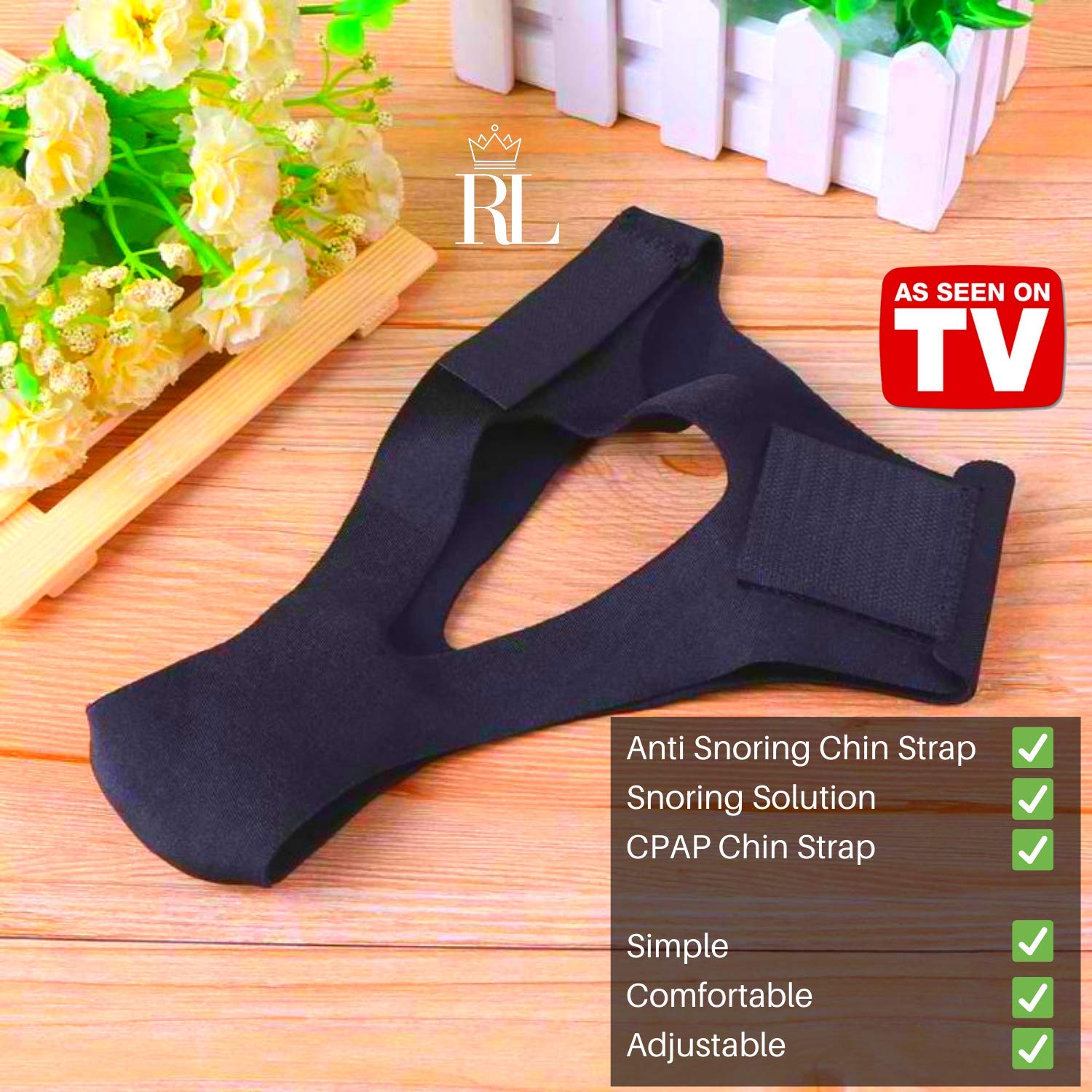 Anti Snoring Chin Strap for CPAP Users - CPAP Chin Straps for Men and Women - CPAP Supplies - Keep Mouth Closed While Sleeping - Anti Snore Chin Strap - Snore Strap Snoring Solution - Regal Living