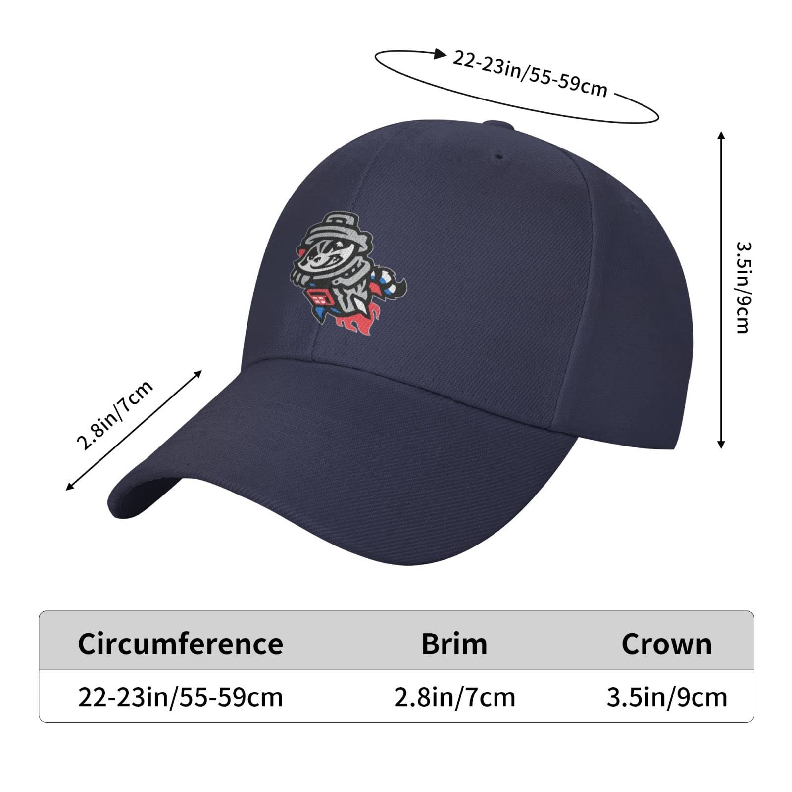 AMMEDA Trash-Panda- Hats Caps Baseball Cap Adjustable Fashion Uv Protection Casquette Unisex Navy Blue