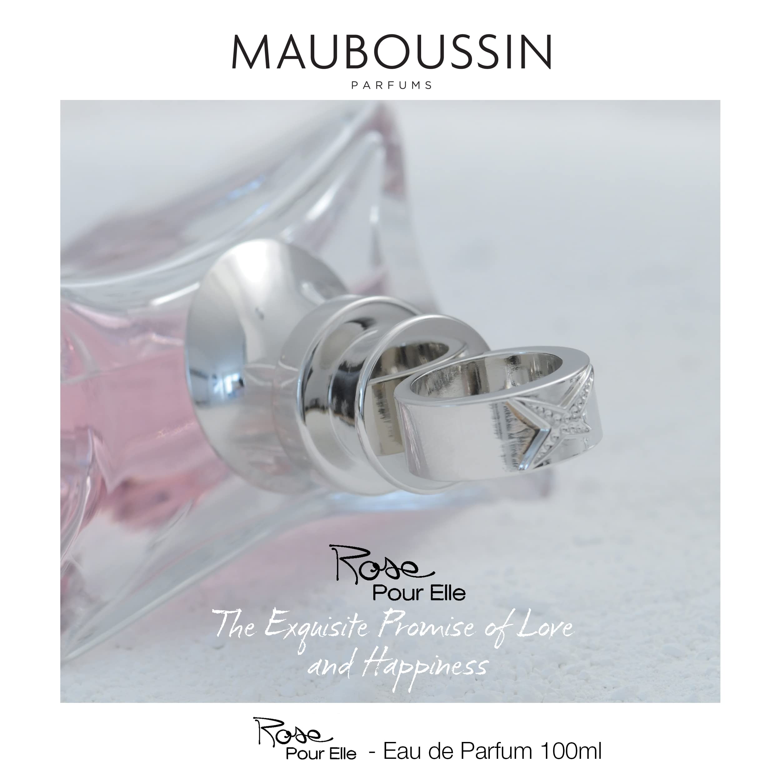 Mauboussin - Rose Pour Elle 100ml (3.3 Fl Oz) - Eau de Parfum for Women - Floral, Fruity & Fresh Scents