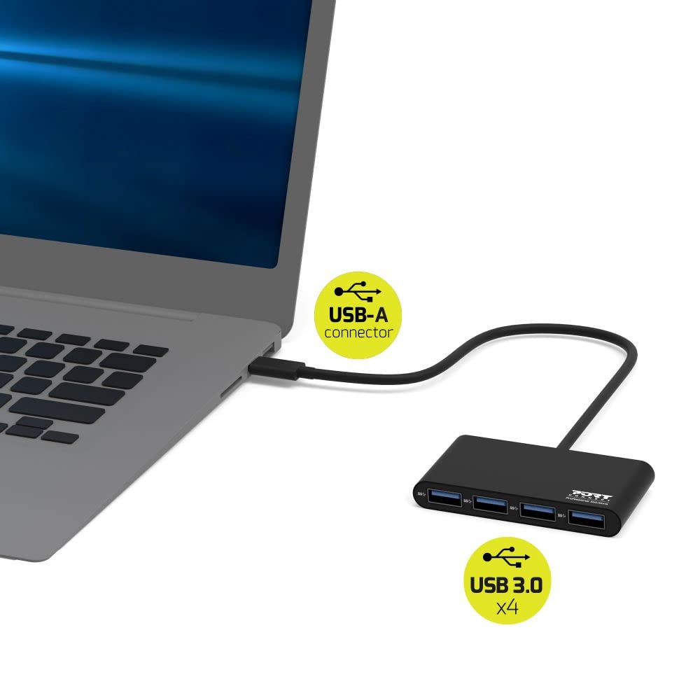 PORT DESIGNS 900121 USB HUB 4 Ports 3.0 - (Components > USB Hubs)
