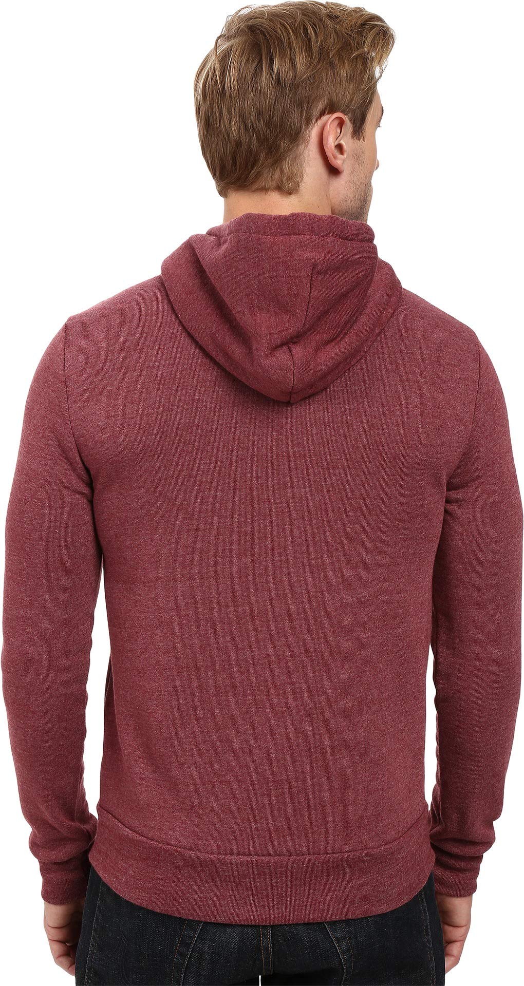 Alternative mens Rocky Eco-fleece Zip Hoodie Sweatshirt, Eco True Currant, Medium US