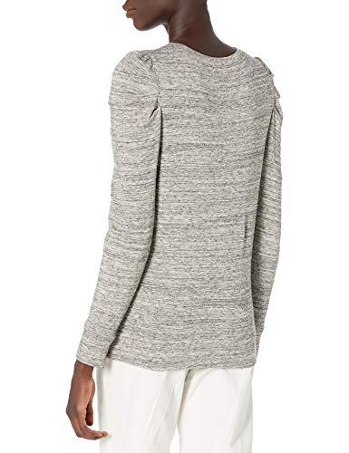 Amazon Essentials Women's Supersoft Terry Pleated-Sleeve Sweatshirt (Previously Daily Ritual), Grey Heather Space Dye, XX-Large